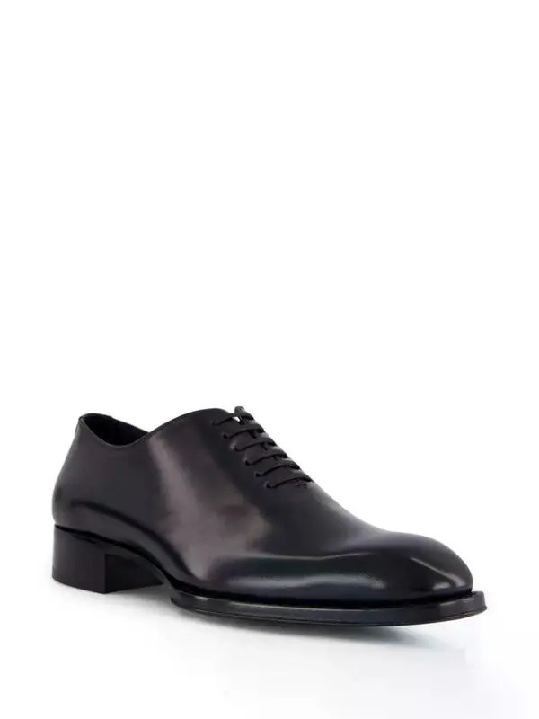 TOM FORD Lace-up Leather Oxford Shoes - Black
