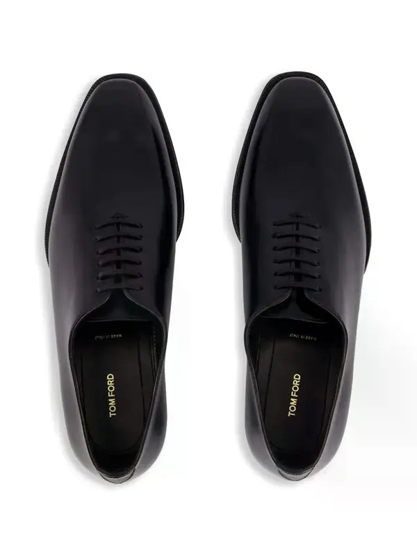 TOM FORD Lace-up Leather Oxford Shoes - Black