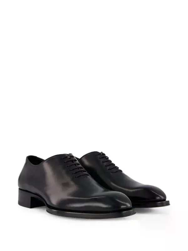 TOM FORD Lace-up Leather Oxford Shoes - Black