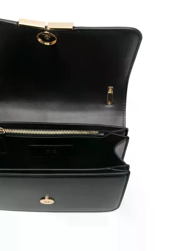 Elisabetta Franchi Logo-plaque Chain-strap Shoulder Bag - Black