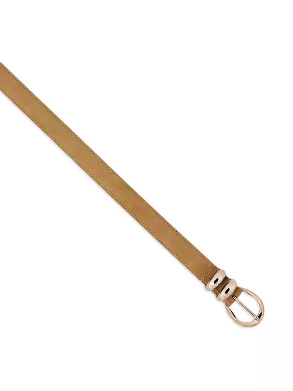 Sandro Leather Belt With Metal Buckle - Neutrals