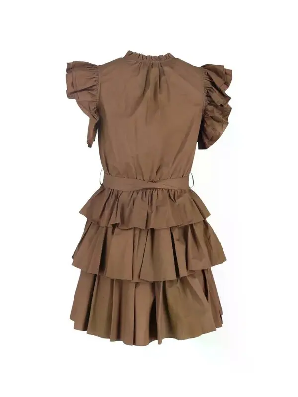 Ulla Johnson Ruffled V-neck Mini Dress