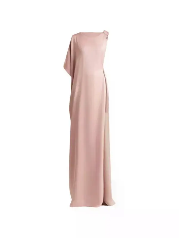 GEMY MAALOUF Beaded Buckle Asymmetrical Dress - Pink