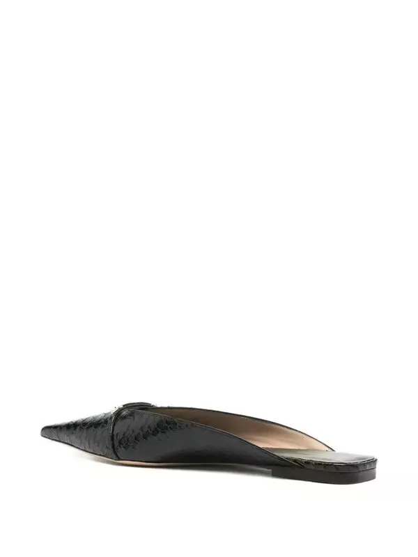TOM FORD Python-effect Pointed-toe Mules