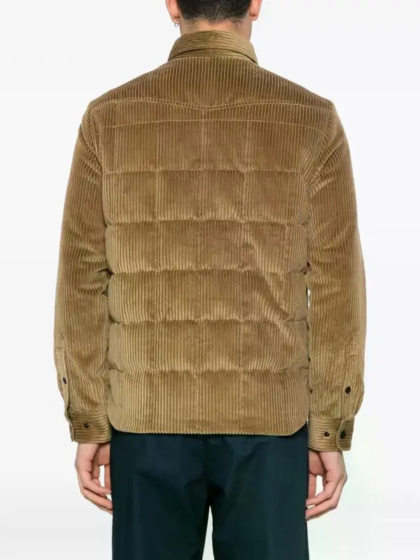 Moncler Gelt Corduroy Padded Shirt Jacket - Brown