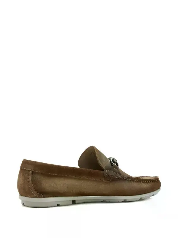 Magnanni Suede Loafers With Strap Detail