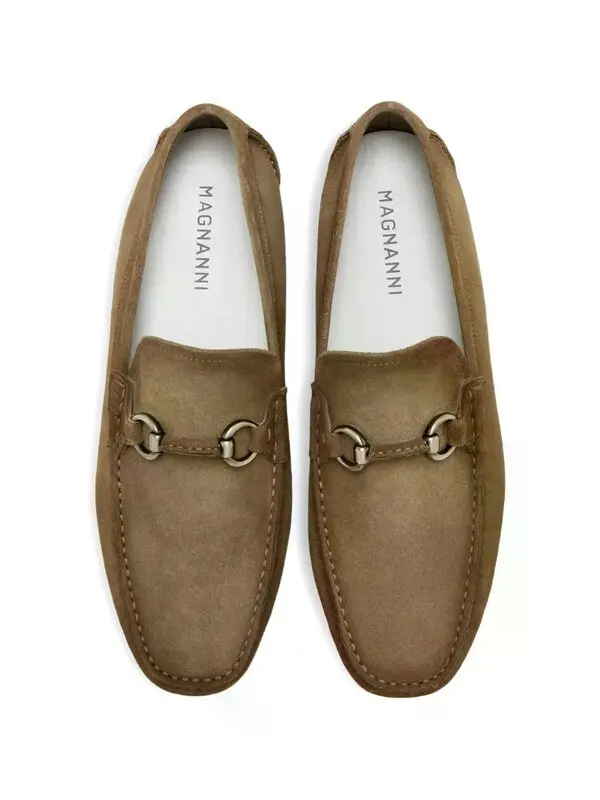 Magnanni Suede Loafers With Strap Detail