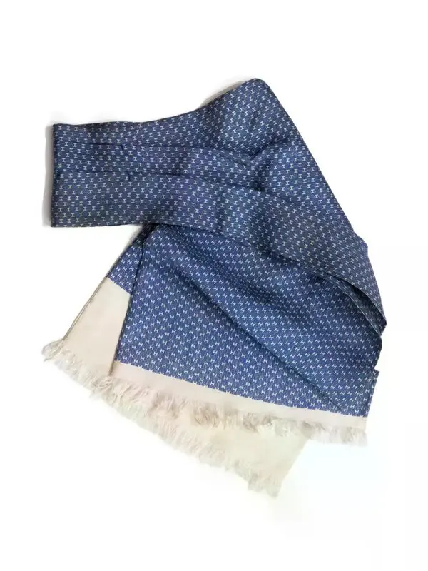 Hermès 1960s H-pattern Silk Ascot