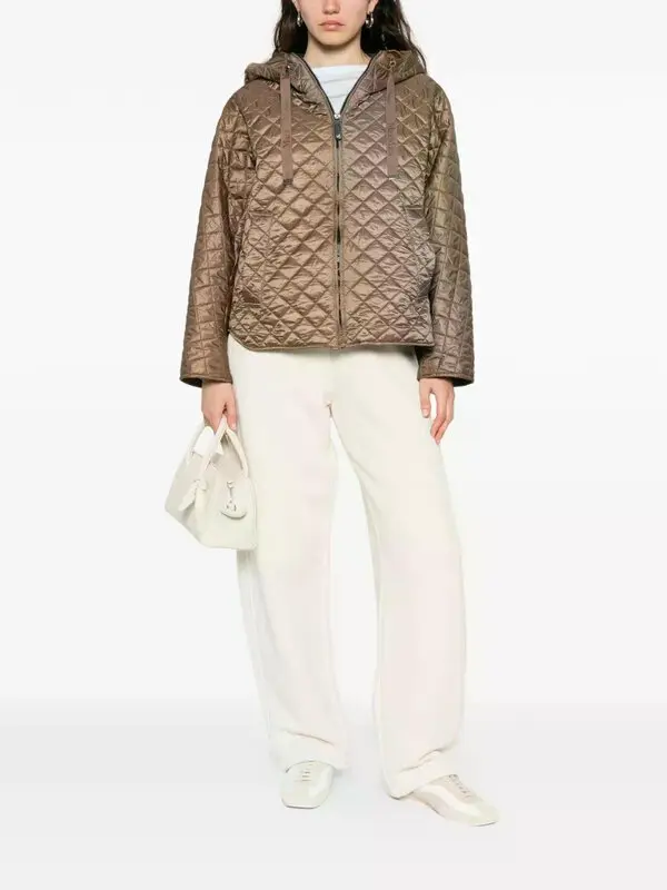 Max Mara Quilted Zip-up Jacket
