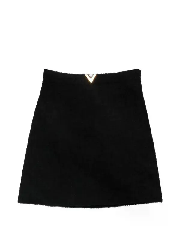 Valentino Garavani Triangle-detail Mini Skirt - Black