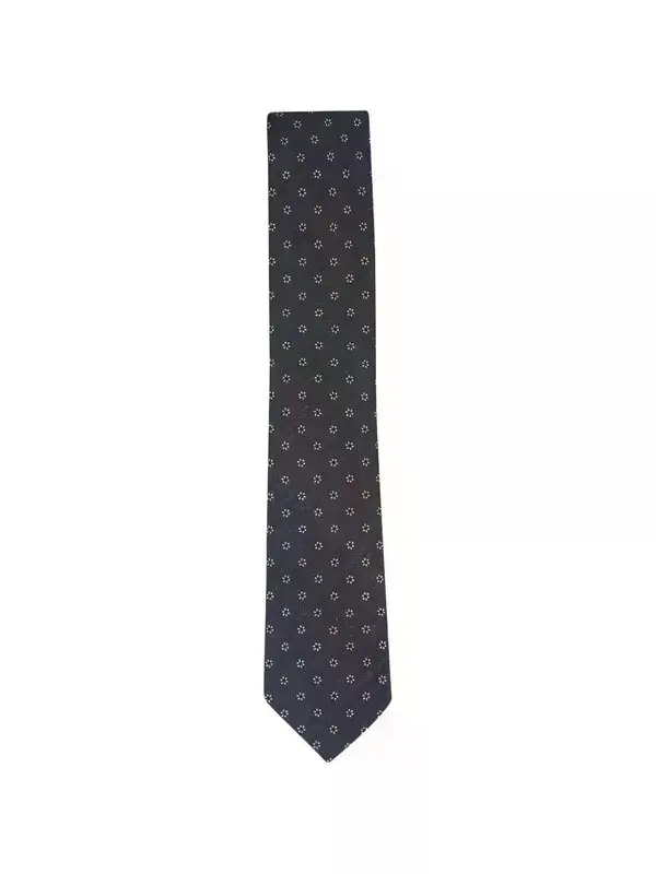 Zegna Floral-pattern Neck Tie - Blue