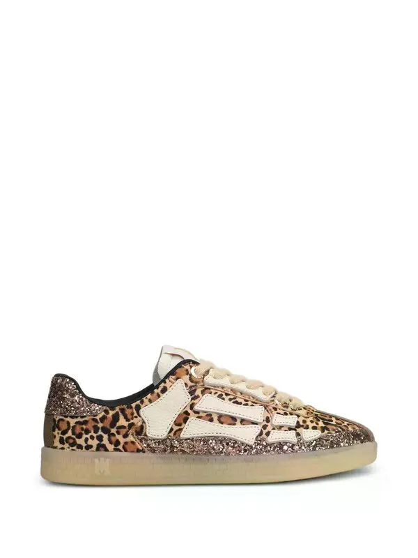 Amiri Animal-print Lace-up Sneakers - Brown