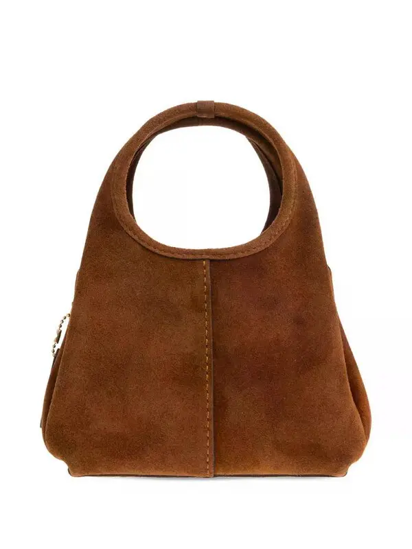 COACH Chain Leather Tote Bag - Brown