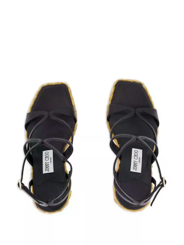 JIMMY CHOO Ayla Wedge-heel Sandals - Black