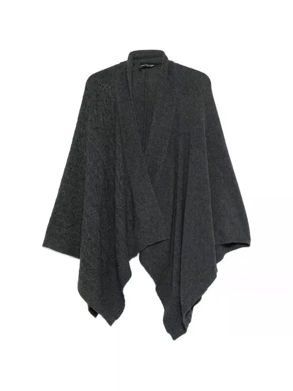 Ermanno Scervino Ribbed-knit Poncho