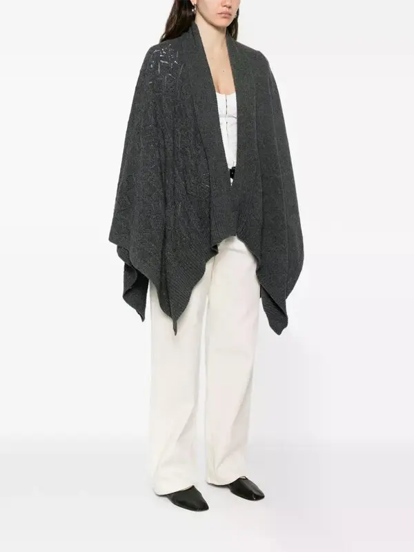 Ermanno Scervino Ribbed-knit Poncho