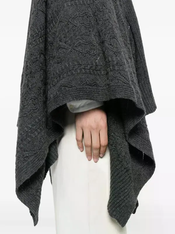 Ermanno Scervino Ribbed-knit Poncho