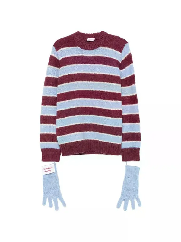 CHARLES JEFFREY Striped Gloves Sweater
