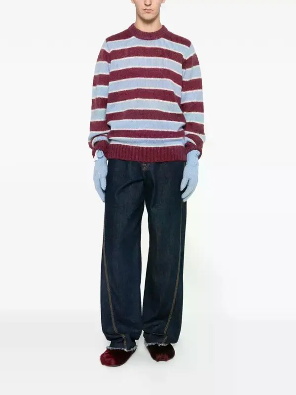 CHARLES JEFFREY Striped Gloves Sweater