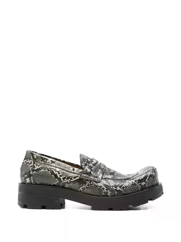 CHARLES JEFFREY Snakeskin-effect Loafers