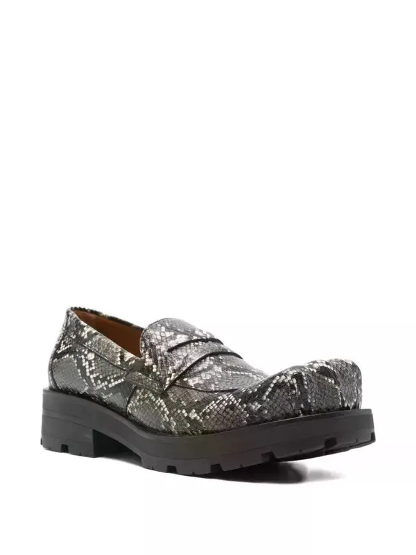 CHARLES JEFFREY Snakeskin-effect Loafers