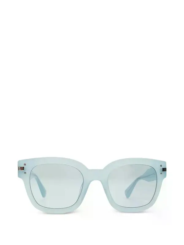 Amiri Logo Square-frame Sunglasses - Blue