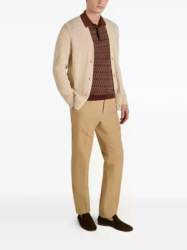 ZANONE Textured Cotton Cardigan