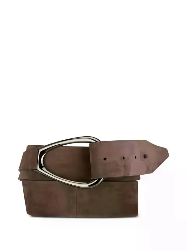 Brunello Cucinelli Triangle-buckle Belt - Brown