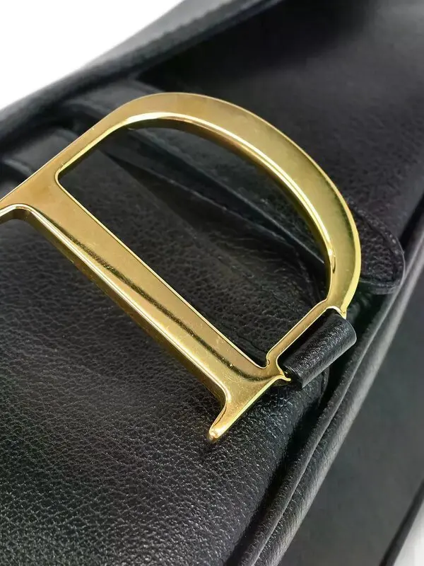 Dior 2001 D Charm Saddle Handbag - Black
