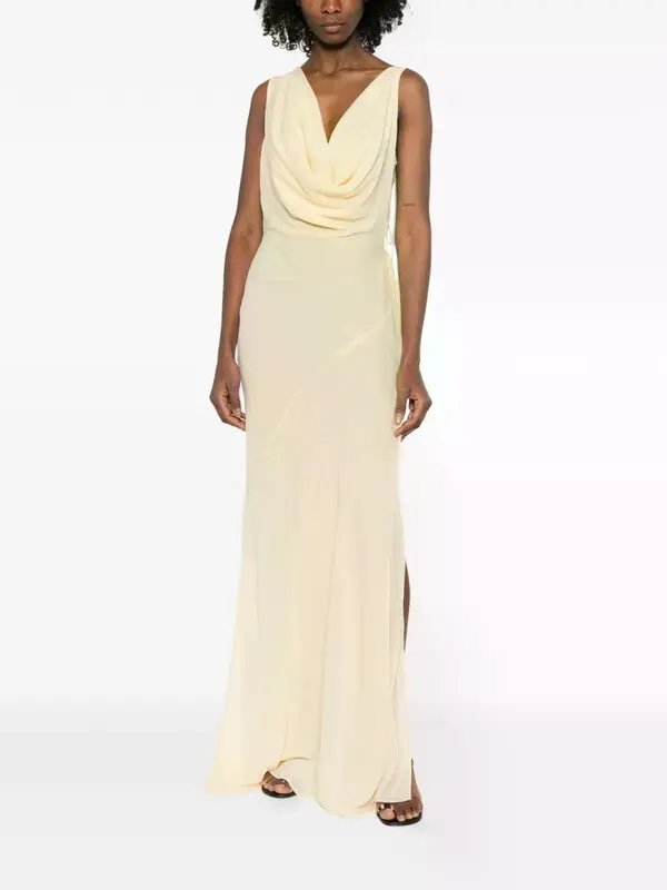 Andamane Minerva Cowl-neck Maxi Dress - Yellow