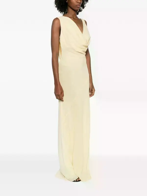 Andamane Minerva Cowl-neck Maxi Dress - Yellow