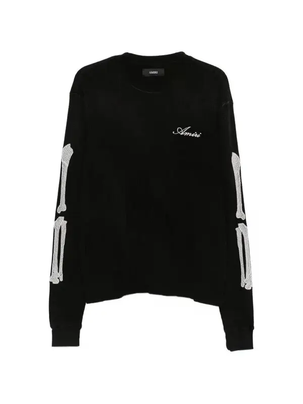 Amiri Bones Ls Tee Long Sleeve T-shirt - Black
