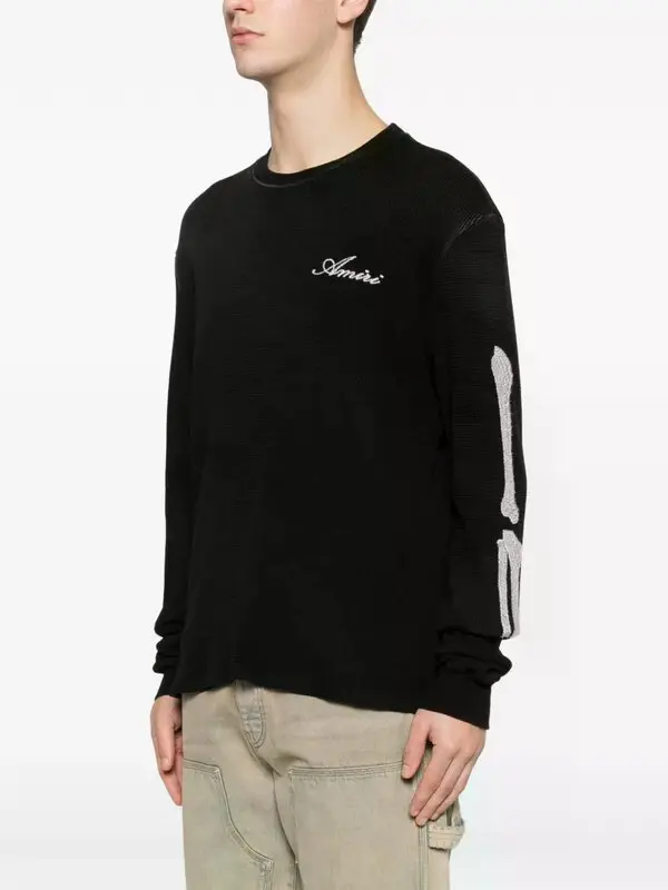 Amiri Bones-motif T-shirt - Black
