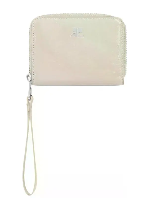COURREGES Zipped Compact Wallet - Neutrals
