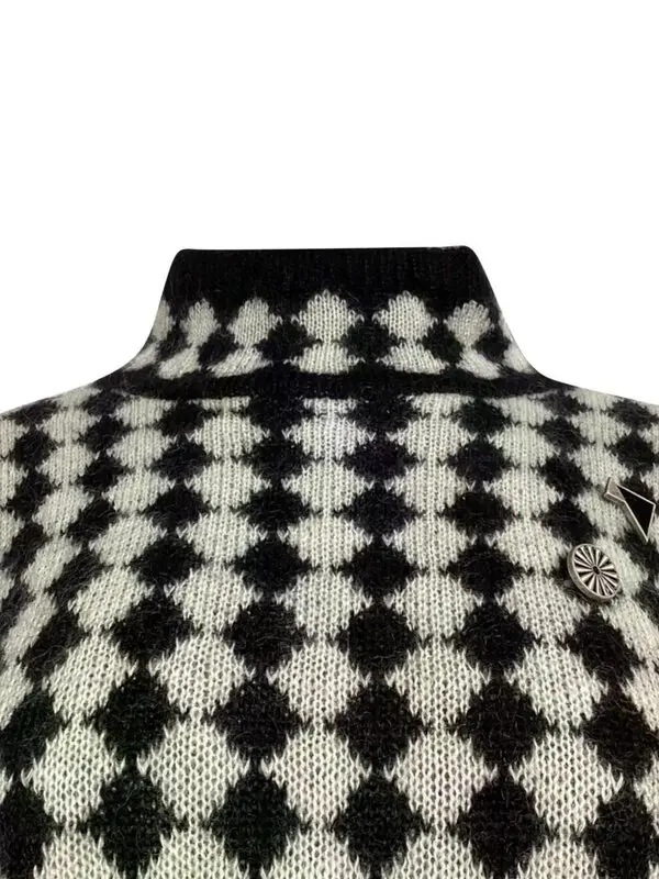 Saint Laurent Diamond-motif Turtleneck Sweater