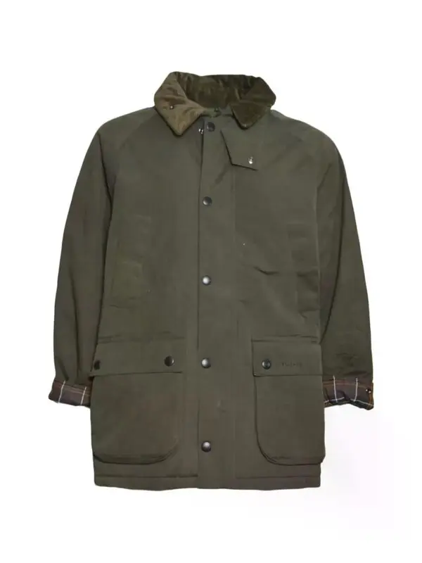 Barbour Corduroy-collar Single-breasted Coat