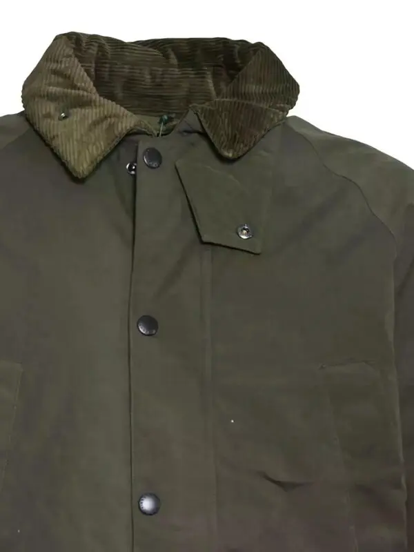 Barbour Corduroy-collar Single-breasted Coat