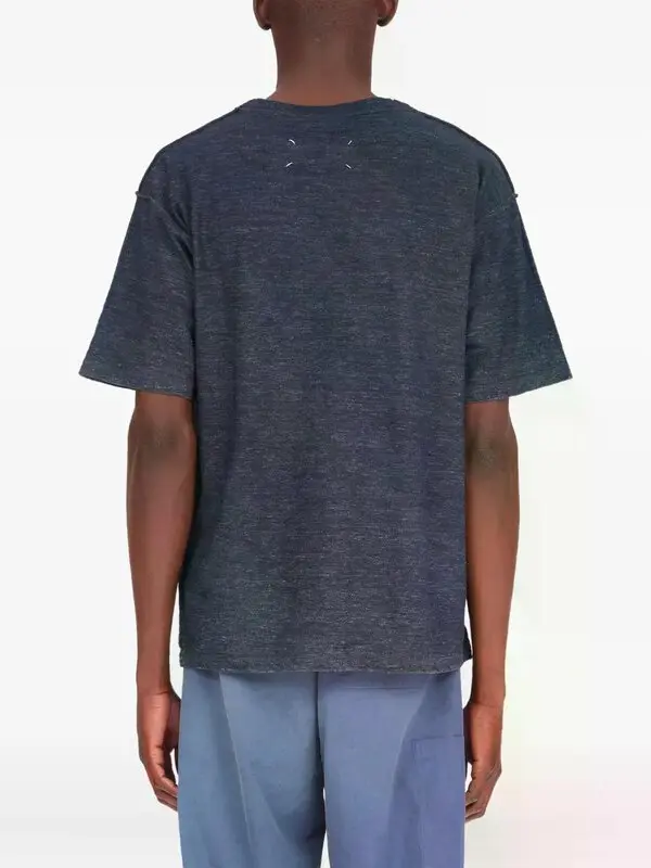 Buy MAISON MARGIELA Signature Four Stitches Detail T-shirt - Blue