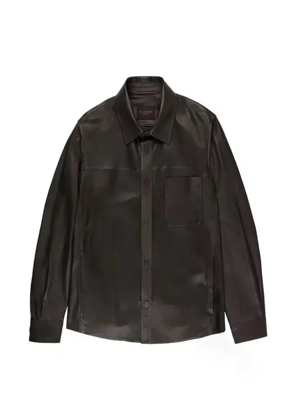 Montedoro Buttoned Leather Overshirt