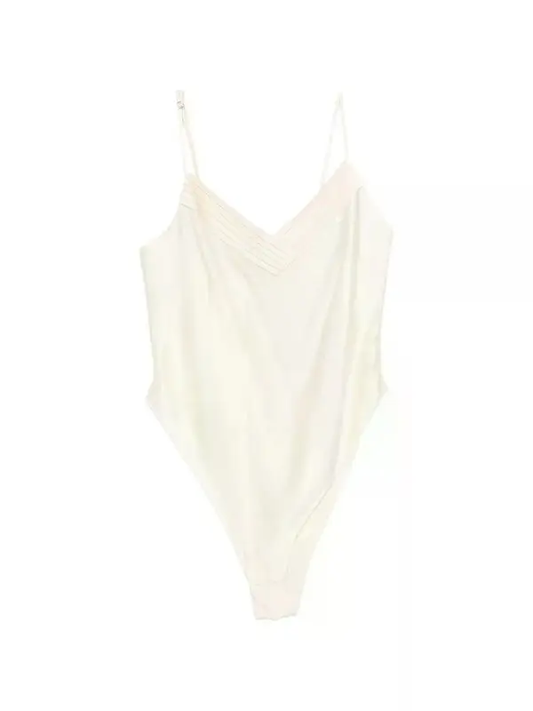 FORTE_FORTE V-neck Bodysuit - Neutrals