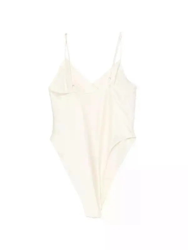 FORTE_FORTE V-neck Bodysuit - Neutrals