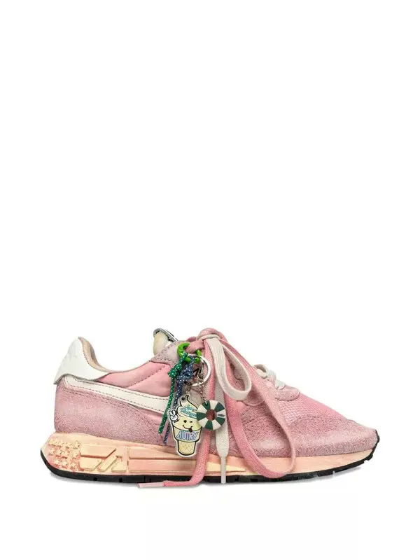AUTRY Reelwind Super Vintage Charm-embellished Sneakers - Pink
