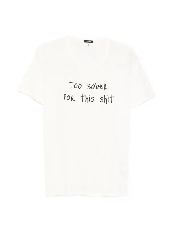 R13 Too Sober Printed T-shirt - Neutrals