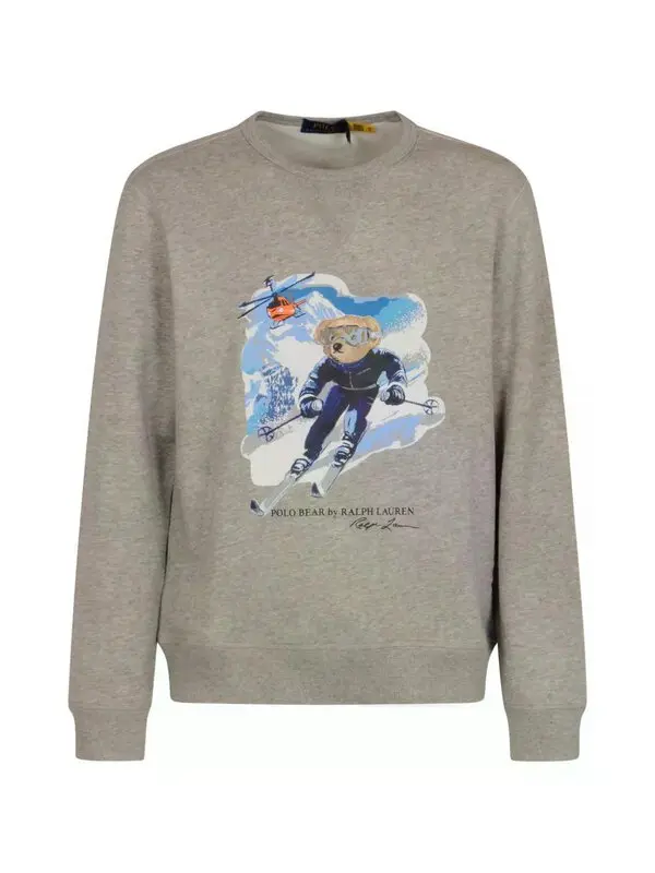 Polo Ralph Lauren Polo Bear Crew-neck Printed Sweater - Grey