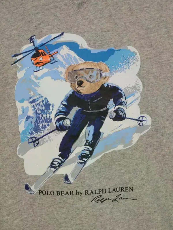 Polo Ralph Lauren Polo Bear Crew-neck Printed Sweater - Grey