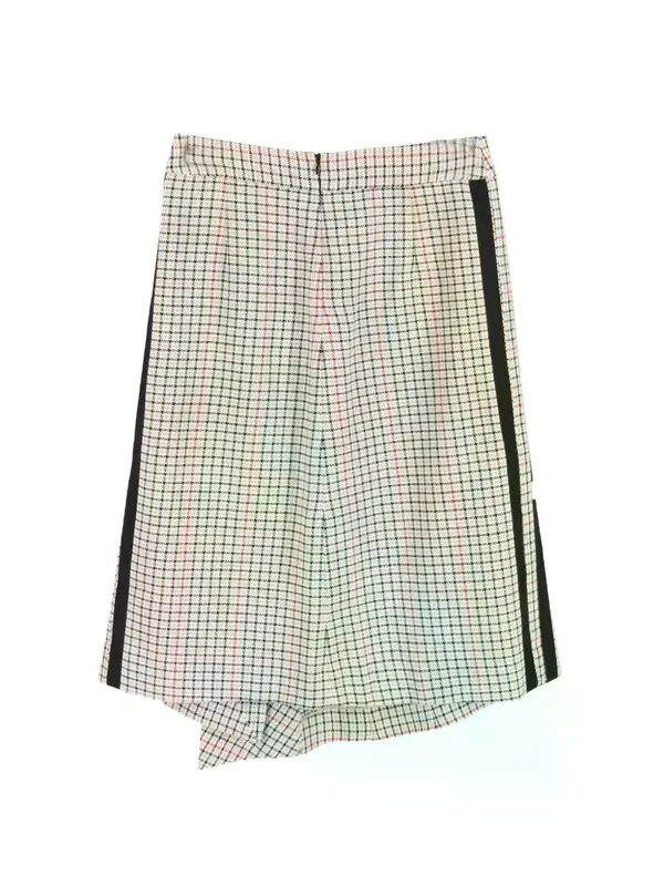 Maje Plaid Pattern Asymmetric Midi Skirt