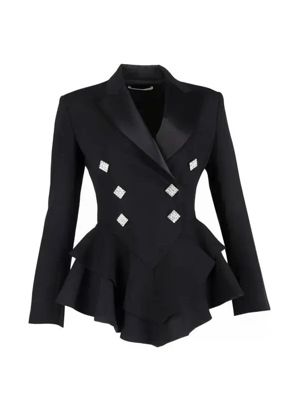Alessandra Rich Embellished Peplum Jacket