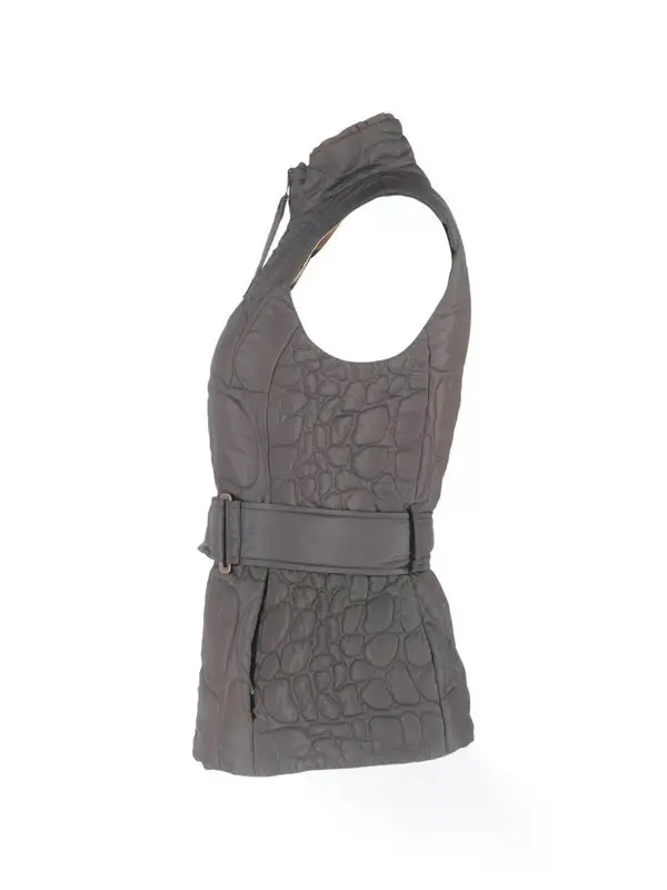 Escada Metallic-print Quilted Gilet