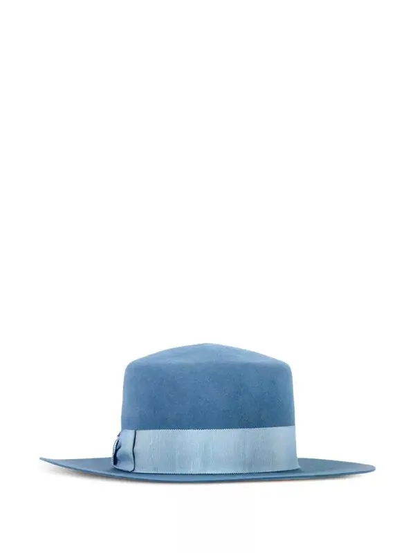 Saint Laurent Ribbon Fedora Hat