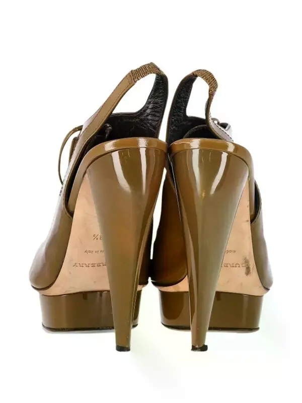 Burberry Slingback Platform Sandals